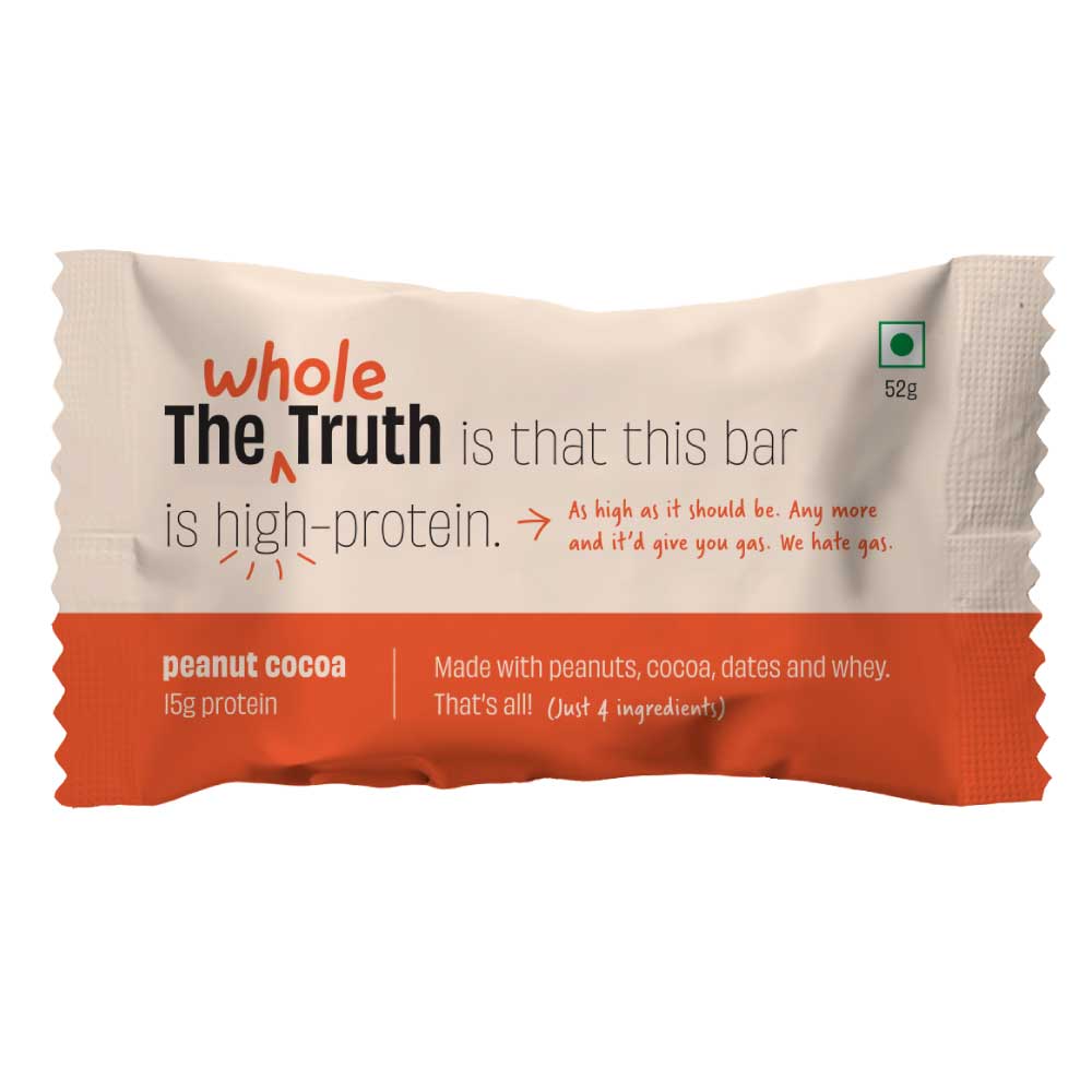 Buy The Whole Truth Peanut Cocoa Protein Bars, 52g Pouch Online at ...