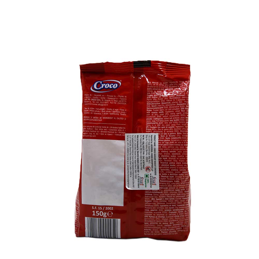 Buy Croco Special Sesame Crackers, 150g Pouch Online at Natures Basket