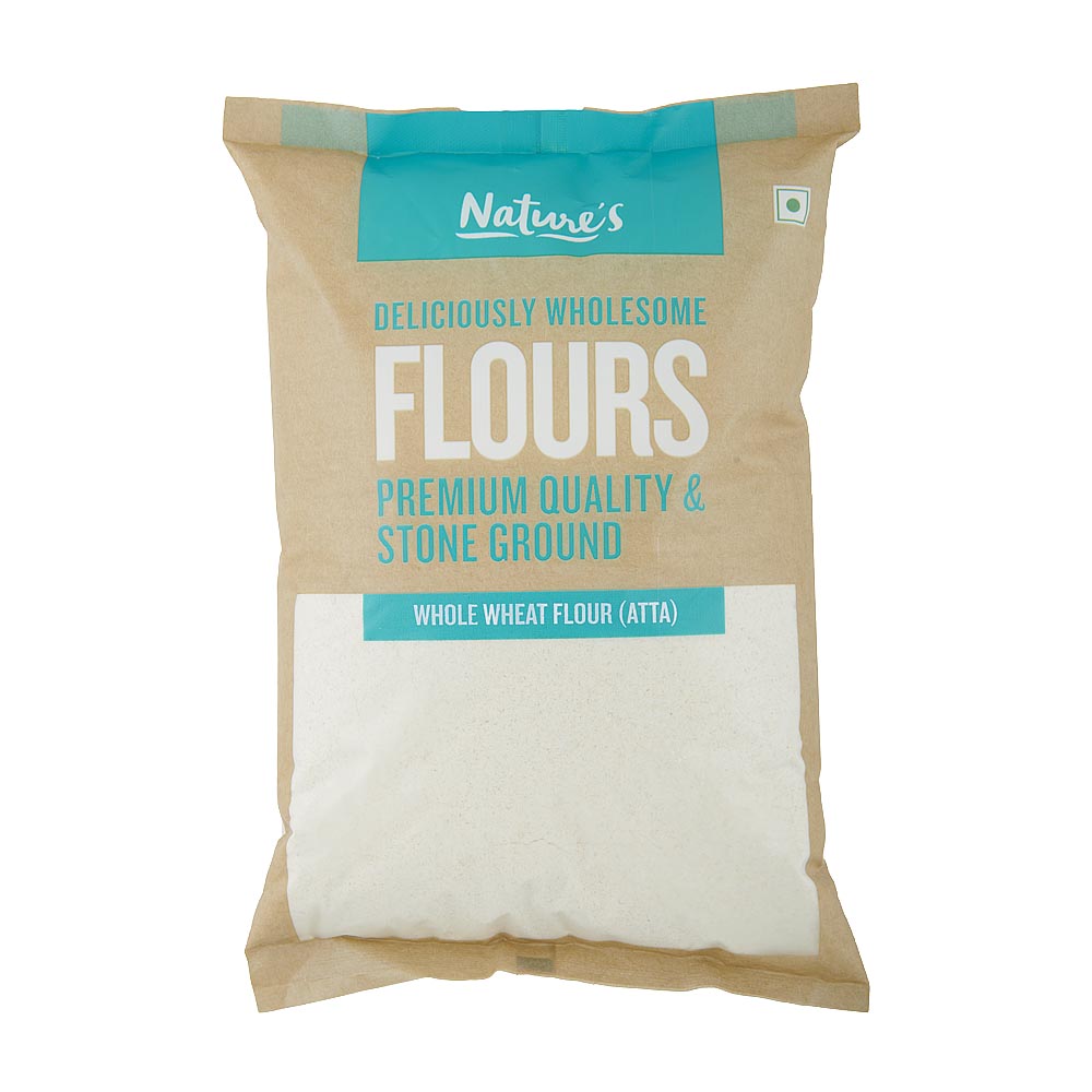 Buy Natures Atta Whole Wheat, 1Kg Pouch Online at Natures Basket